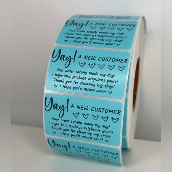 STICKERAFT | Office | New Customer Sticker Packaging Stickers Business ...